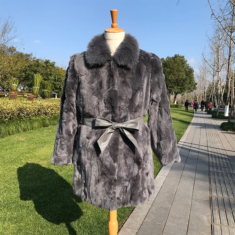 Real Fur Coat grey fox rex rabbit - munimoro.gob.pe