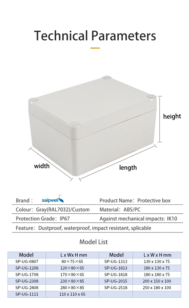 Saipwell Ip67 Enclosure Outdoor Enclosure Ip66 Junction Box 110*110 ...