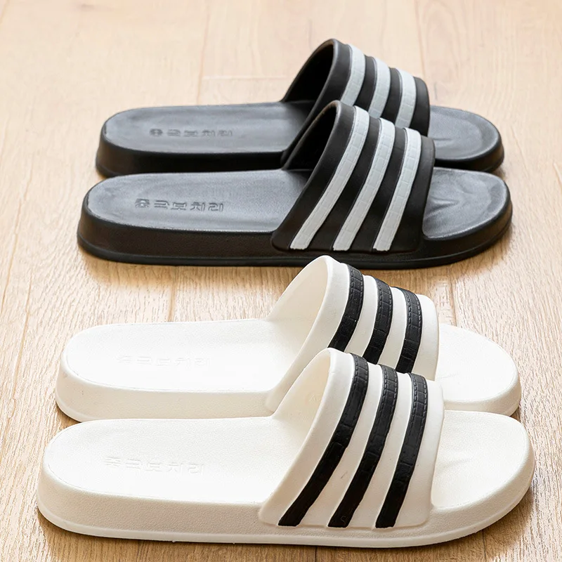 Cheap Couples Summer Breach OEM PVC Slippers Slip-On Indoor Bathroom ...