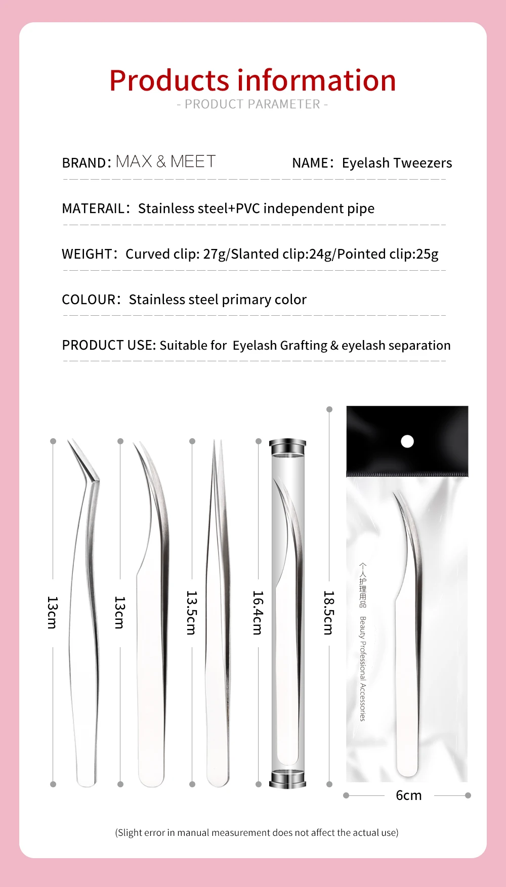Wholesale Portable Practice Eyelash Extension Fiber Tip Tweezers ...