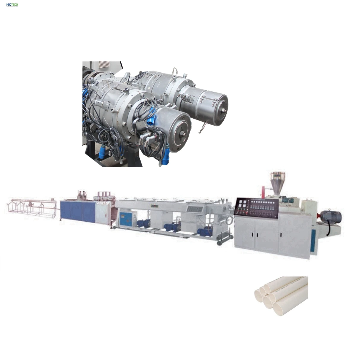 Plastic 20-63mm Pvc Two Cavity Conduit Electric / Double Pipe Outlet ...