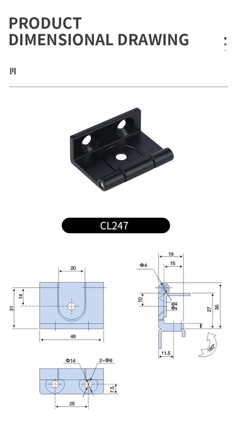 Oem Cabinet Heavy Duty Industrial Hinge Zinc Die Cast Hinge 180 Degree ...