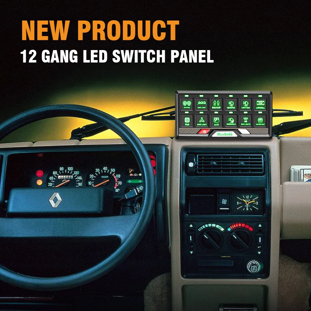 2024 New Truck General 12v 24v 4x4 Lights Off Road New 12 Gang RGB ...