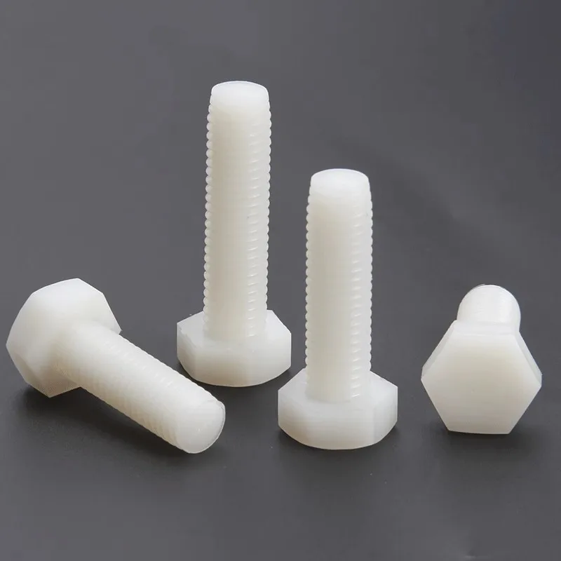 Din933 M6 M8 M10 M12 M16 Screw Plastic Nylon Hex Head Bolts