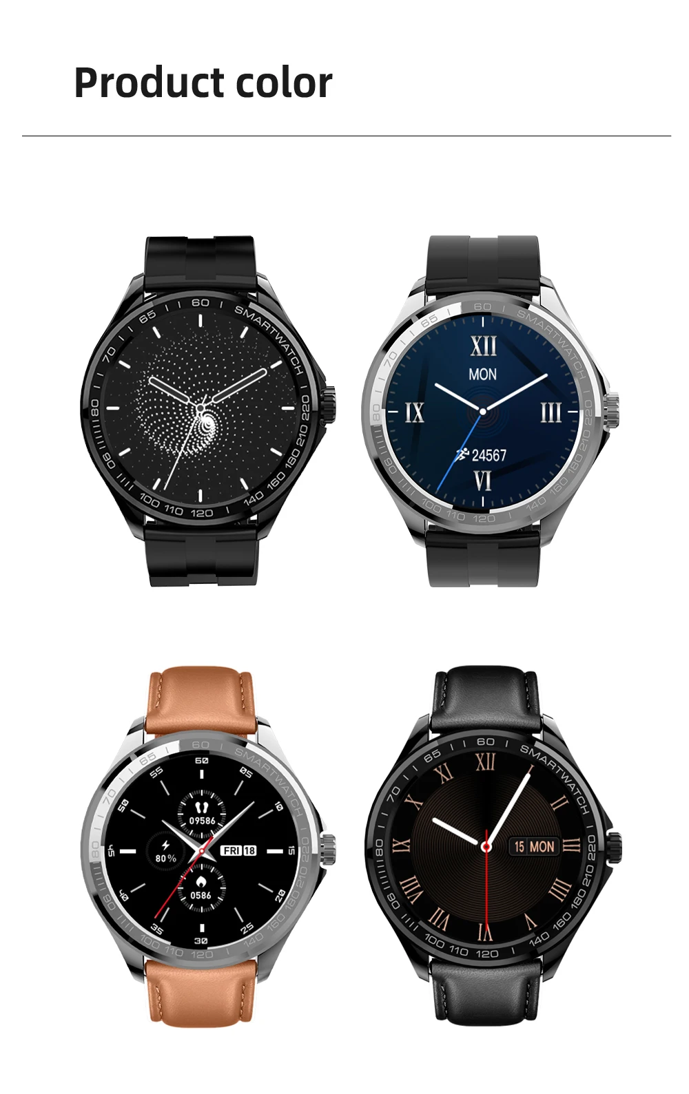 Gw33 Dial Calling Round Men Ladies Smartwatch High Quality Aluminum ...