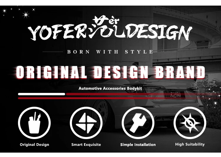 YOFER Modified Car Front Rear Bumpers for Honda Civic 2021+