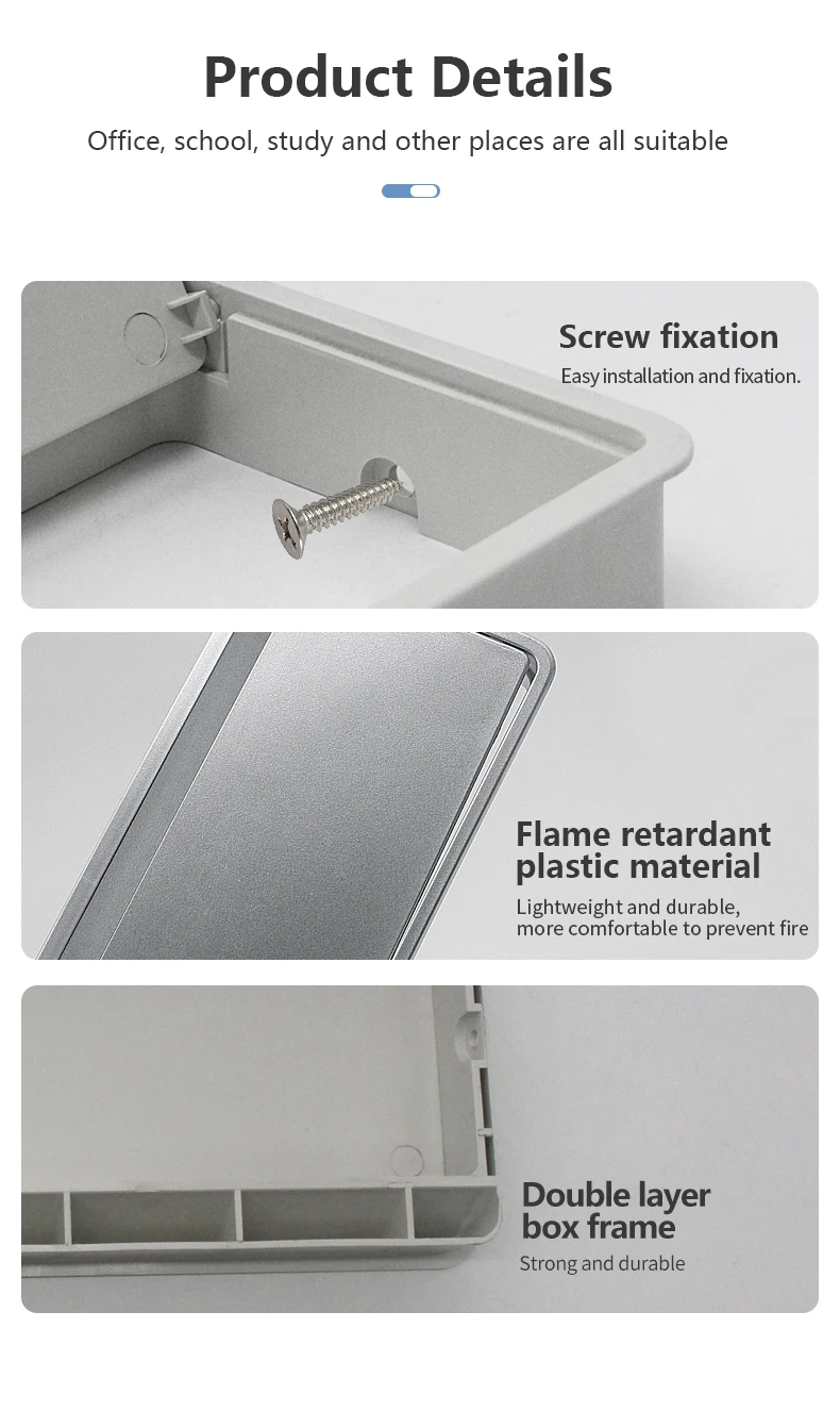 Factory Supply Rectangular Cord Organizer Desktop Accessories Cable ...