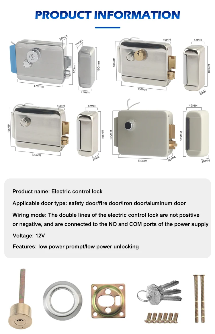 New Arrived Outdoor Key Unlocking Customized 12v 24v Electronic Door ...