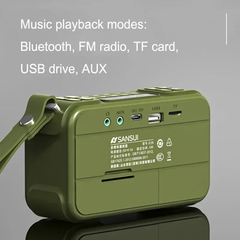 Alibaba.com: SANSUI F29 Portable Wireless Bluetooth Speaker with FM ...