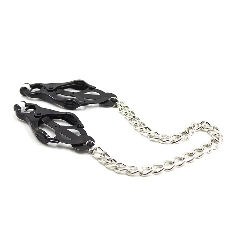 Erotic Bdsm Sex Toy Brutal Bondage Restraint Japanese Clover Style Unisex Metal Dark Chain 