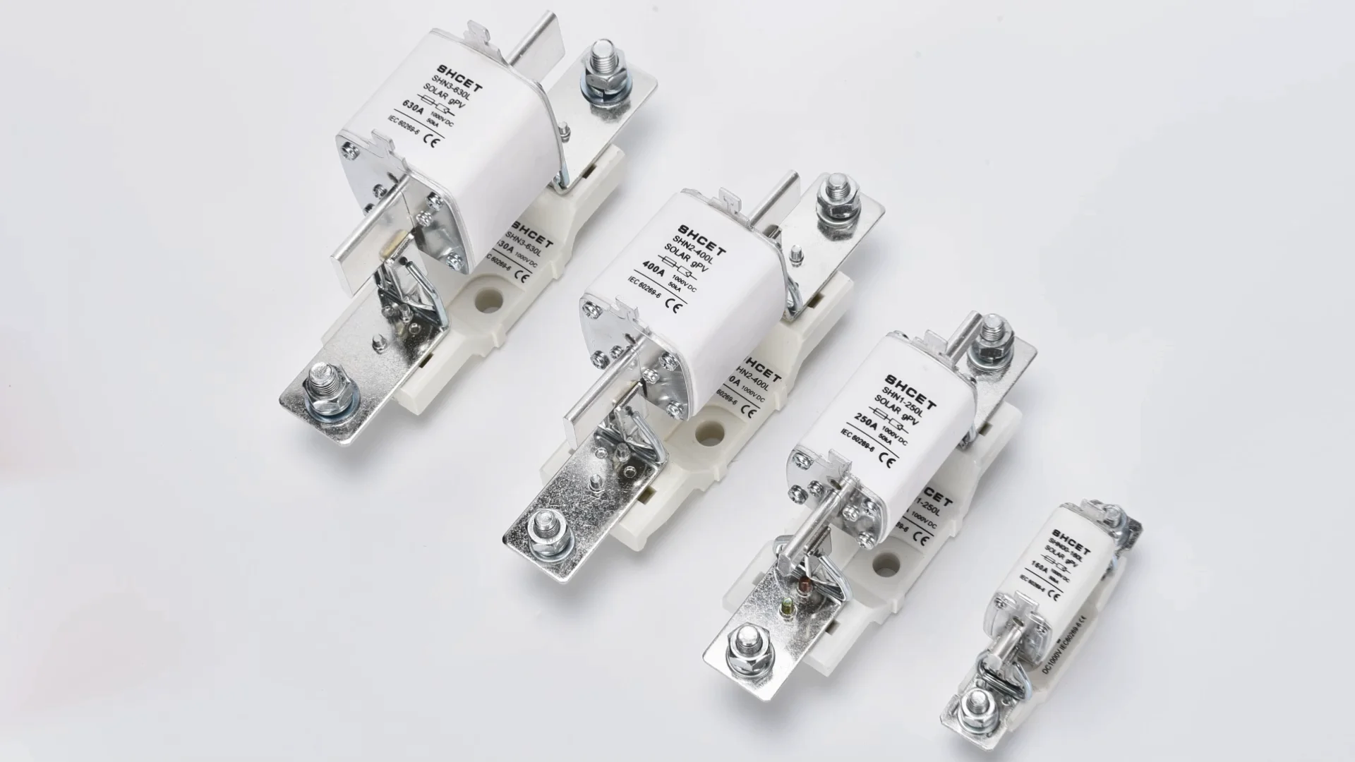 High Voltage Dc 1000v Solar Pv Fuse Industrial Nh Link Ceramic Thermal ...