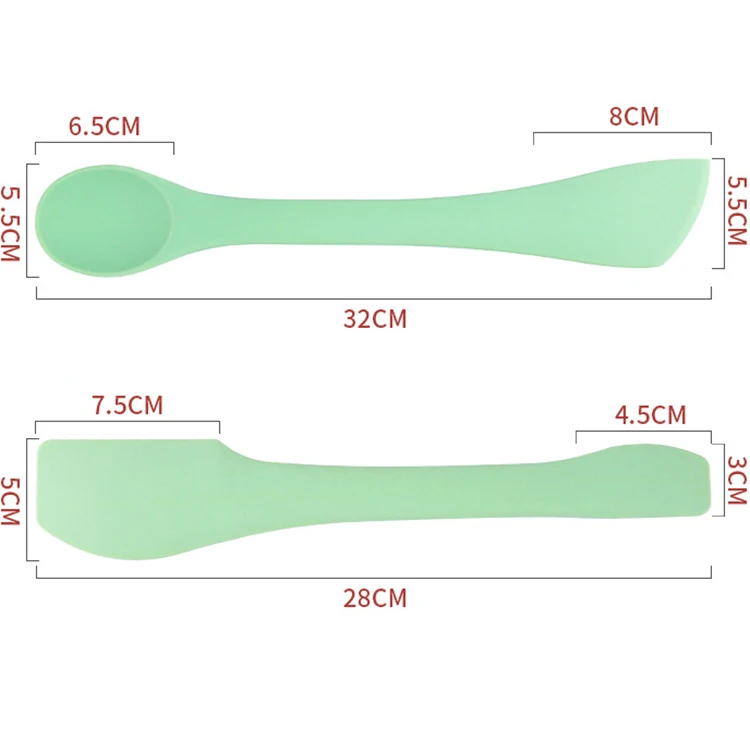 Double Headed Spoon And Spatula Cake Scraper Silicone Baking Sprinkle ...