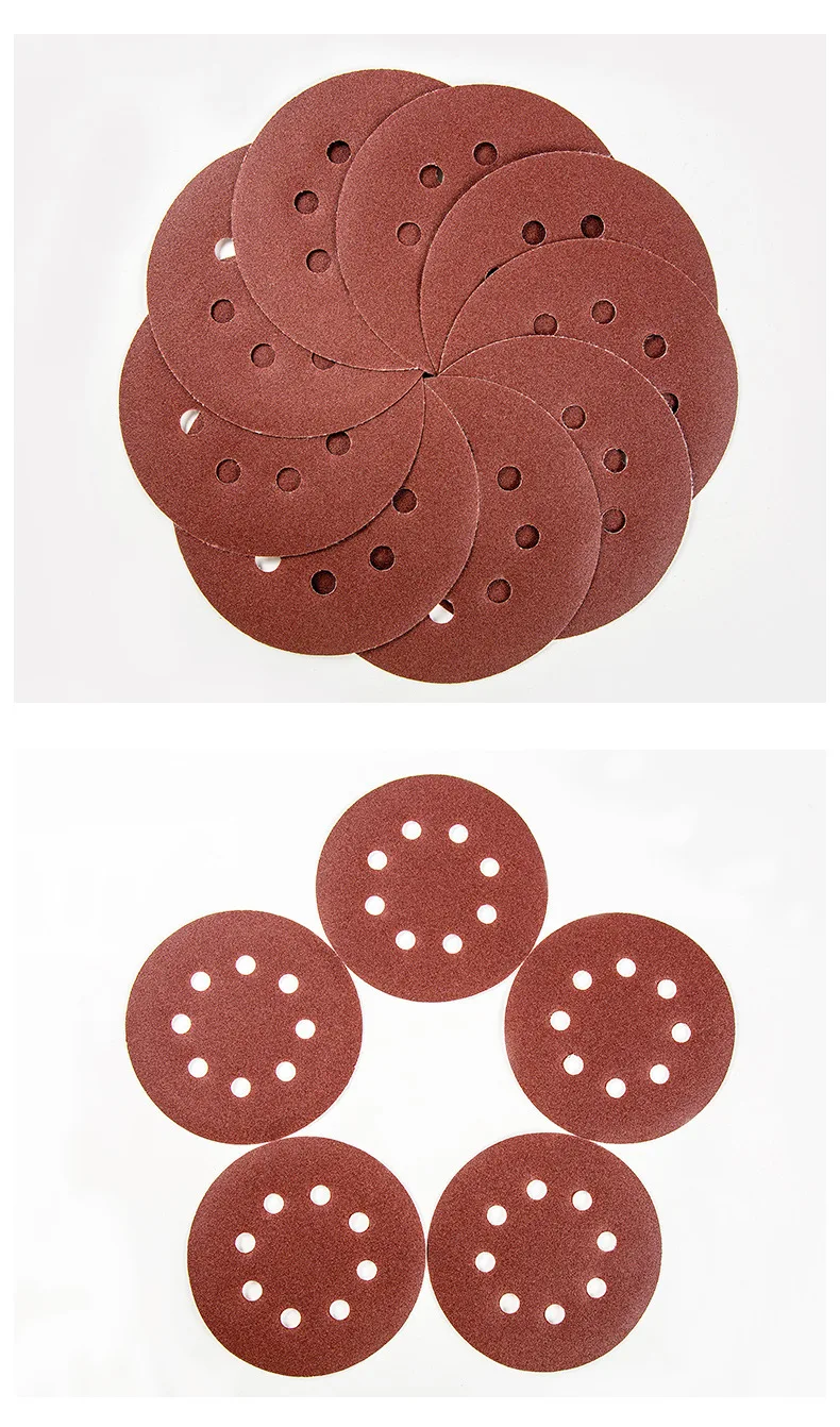 Porous 6 Inch Round Sand Paper Purple Abrasive Sanding Disc For Car And ...