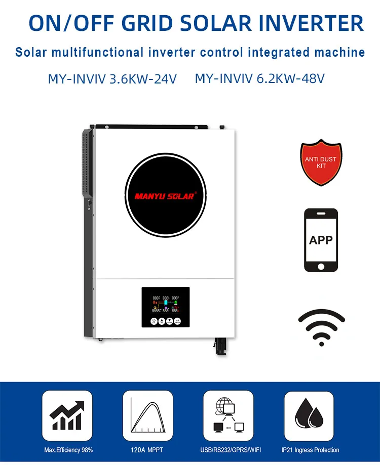 6.2kw 48v On/off Grid Inverter 120a Mppt Inverter Solar Charge ...
