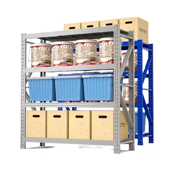 Customized Medium Duty Steel Warehouse Racking System Adjustable Metal ...