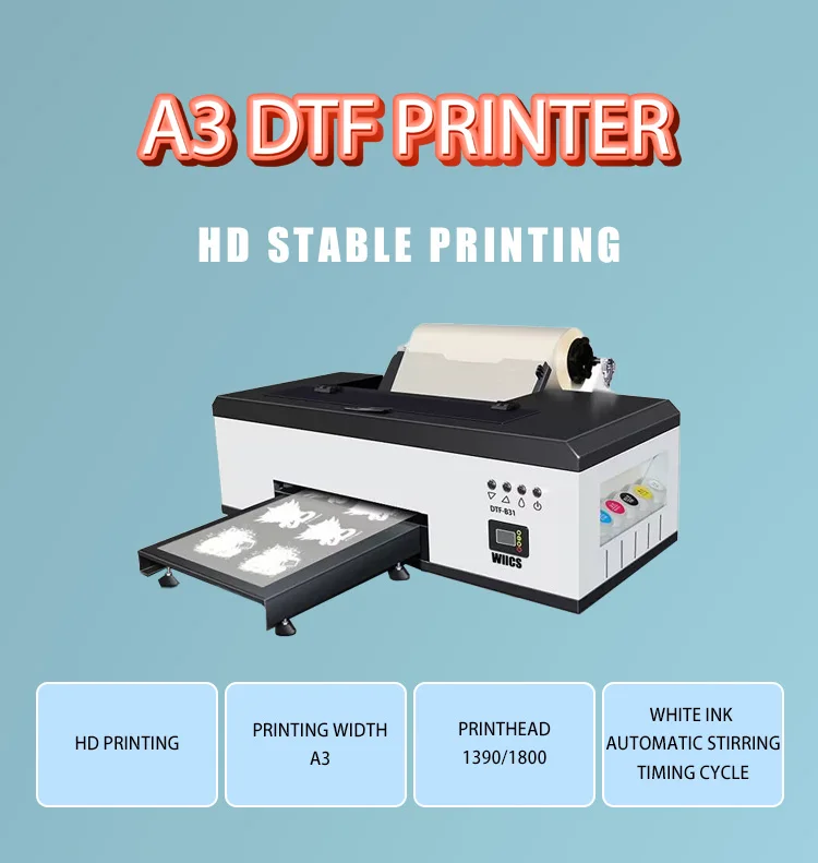 High Quality R1390 L1800 Dtf Printer A3 A4 30cm Film Heat Transfer Dtf Printer T-shirt Printing ...
