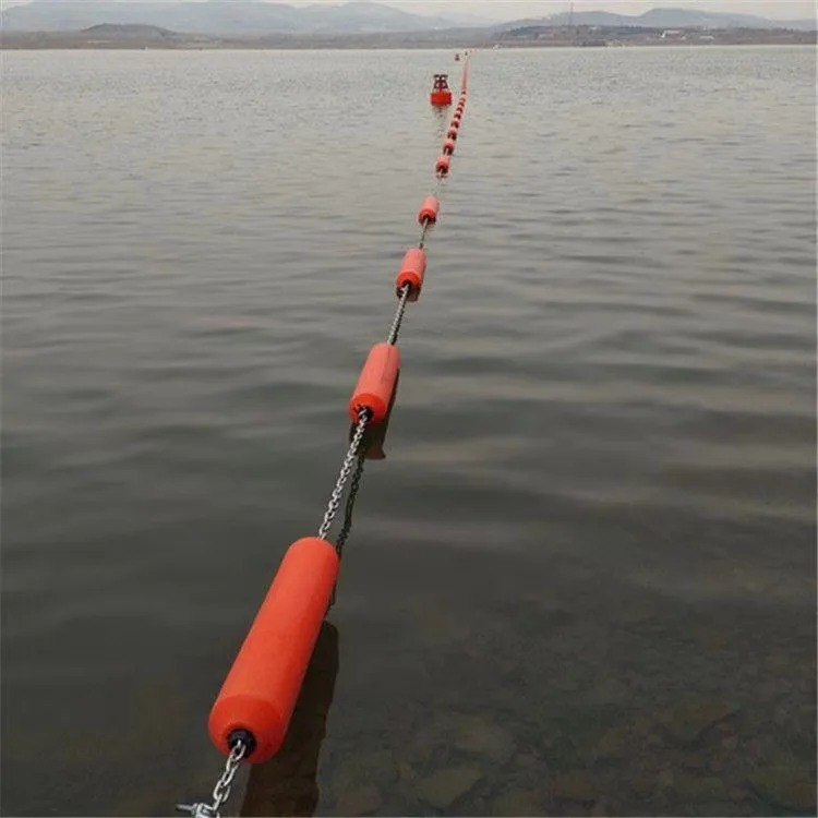 500*750mm Plastic Floating Barrier Cylindrical Marker Warning Buoy ...
