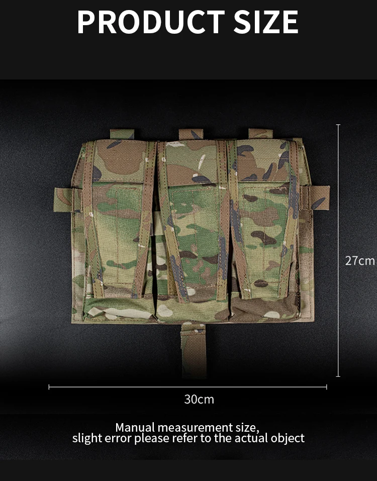 Tactical Triple Magazine Pouch Avs Detachable Front Flap Hook Loop ...