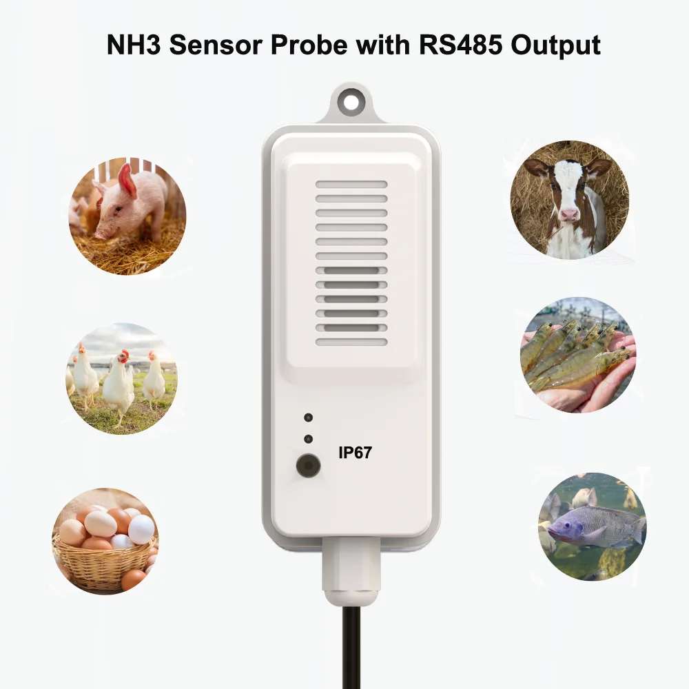Waterproof RS485 Signal Output Smart Farm Poultry System NH3 CO2 ...