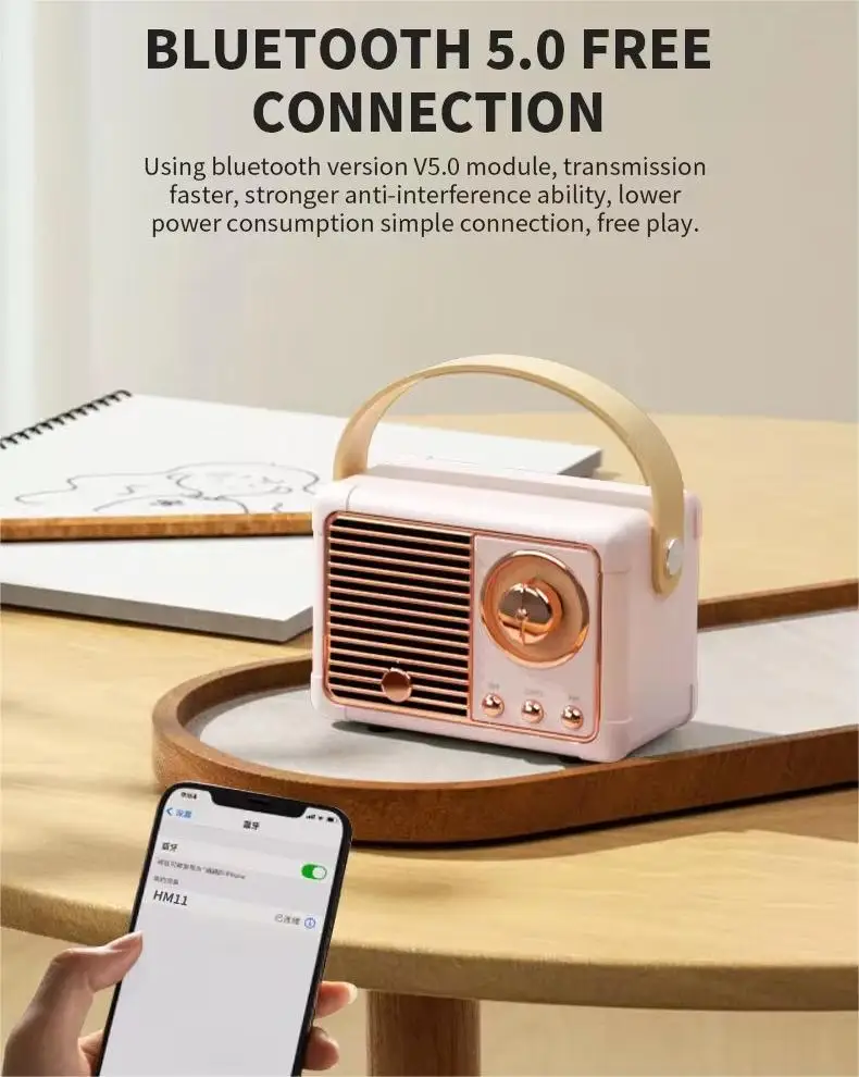 Bt Small Portable Speaker Supports Fm Radio Surround Sound Hm11 ...