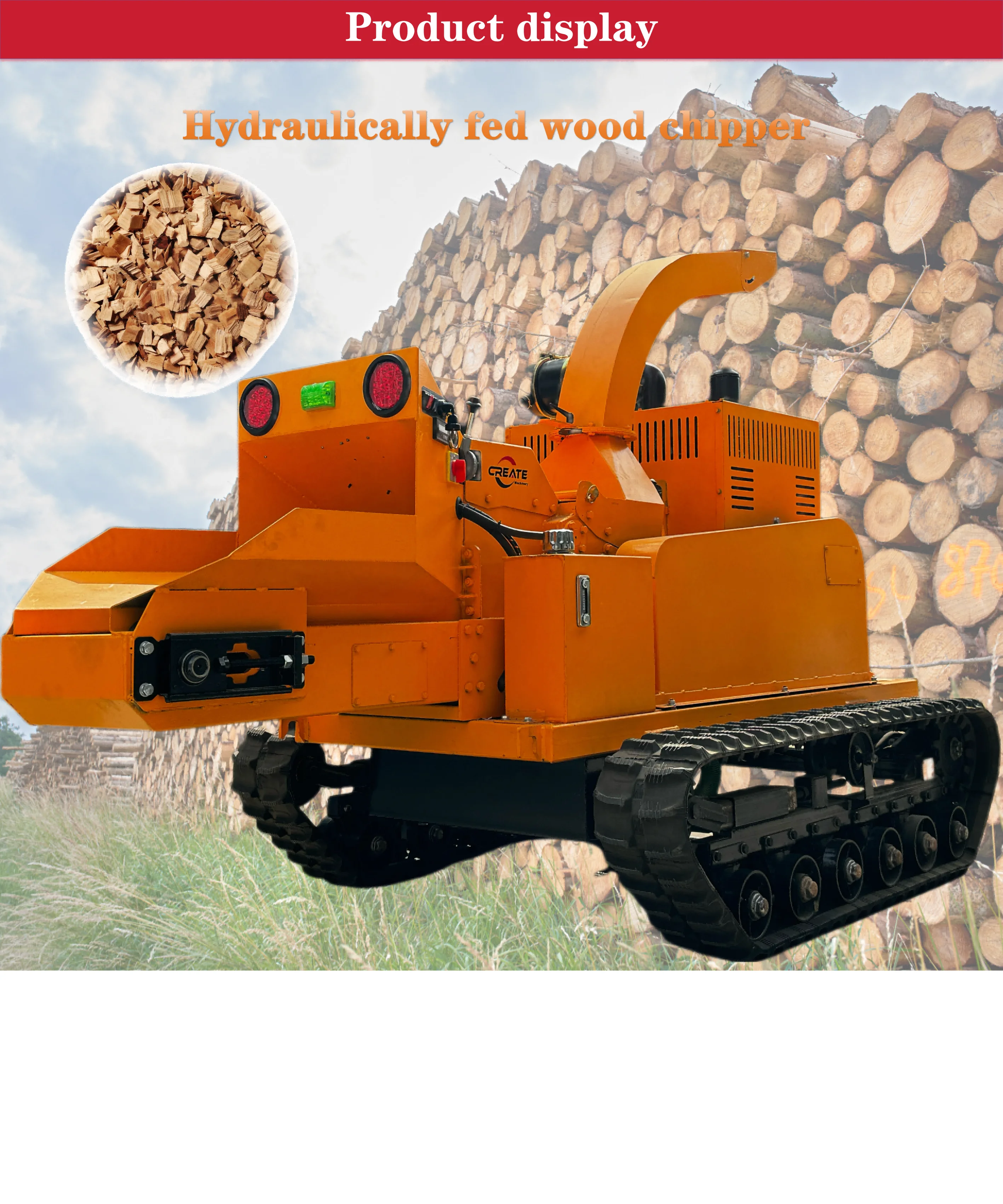 Large Wood Chipper Wood Chipper Tracked Chinese Wood Chipper diesel ...