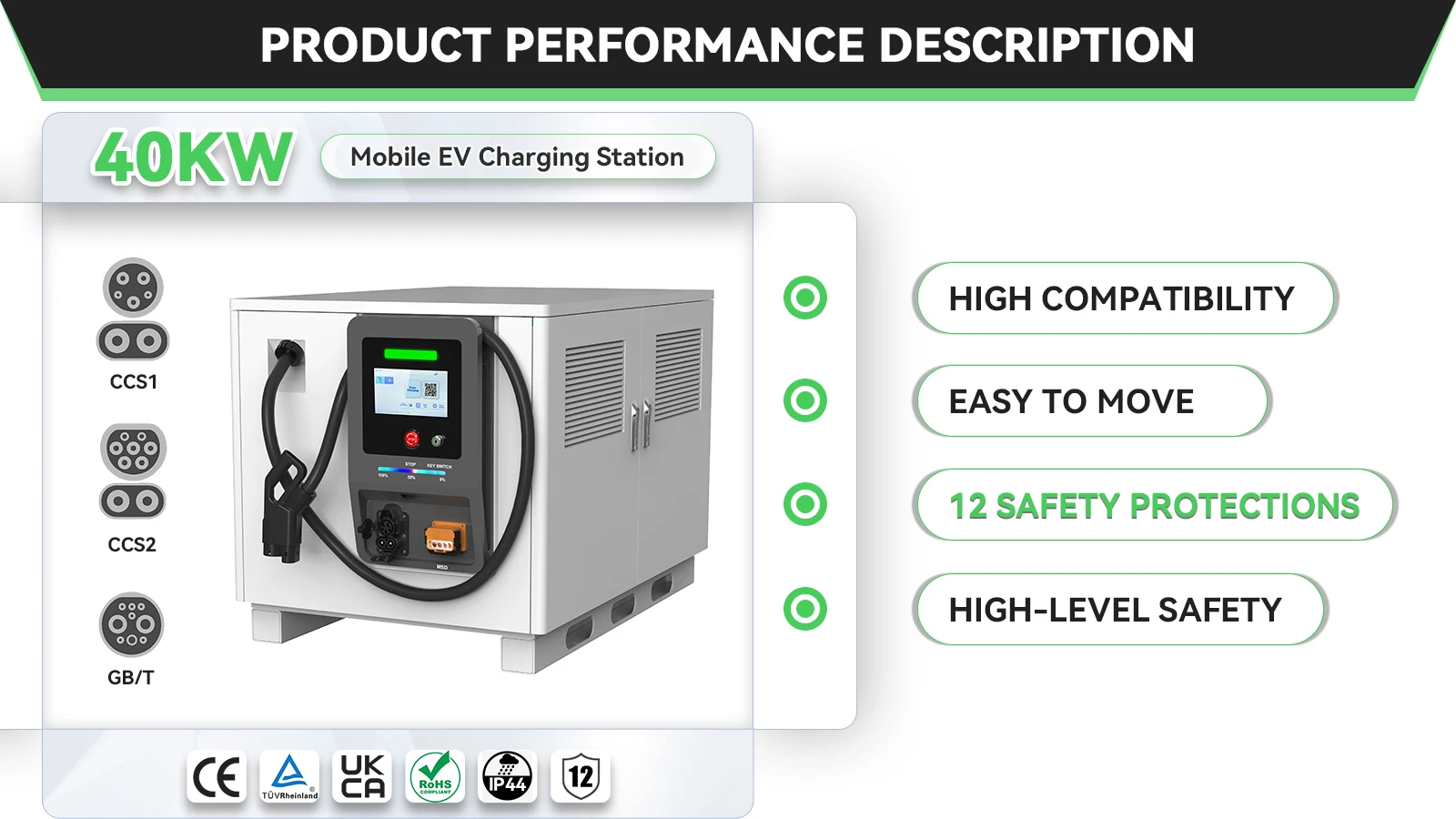 40KW Mobile EV Charger Station - Reliable Emergency Charging