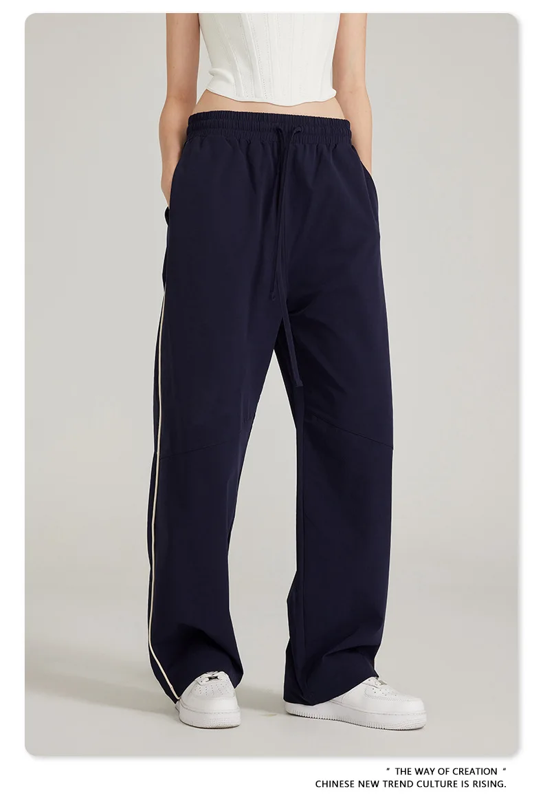 Trousers Design Streetwear Hip Pop Custom Logo Loose Drawstring Track ...
