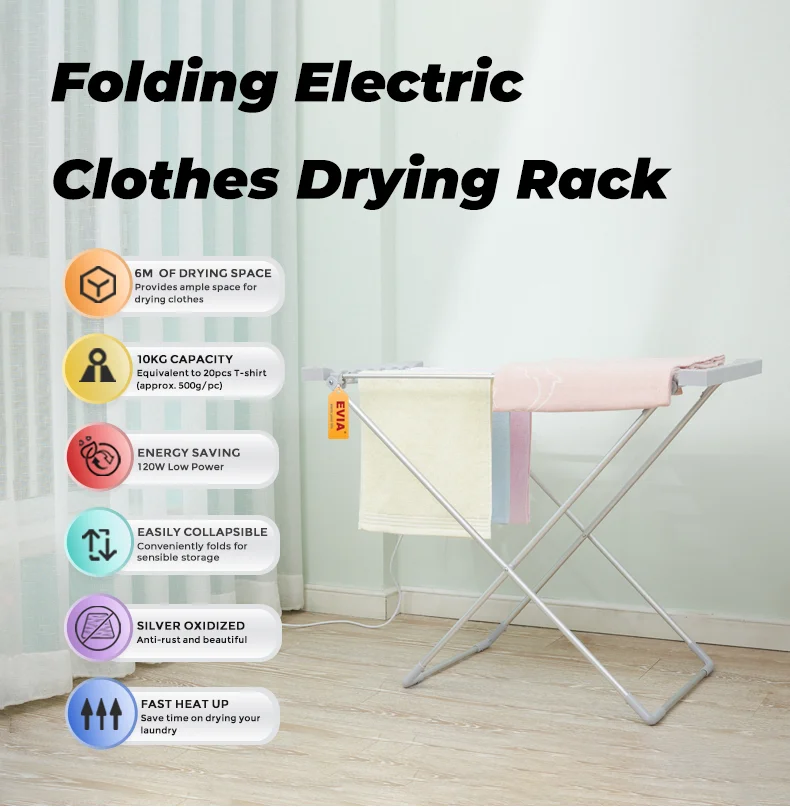 Evia Electric Hanger Foldable Clothes Drying Rack Cloth Hanger Stand ...