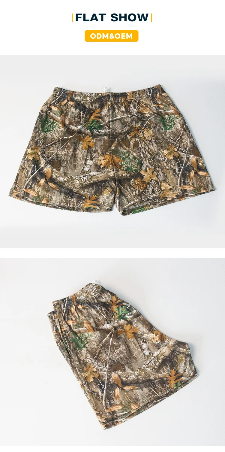 Customized Drawstring Double Inside Seam Premium Camo Print Quick Men ...