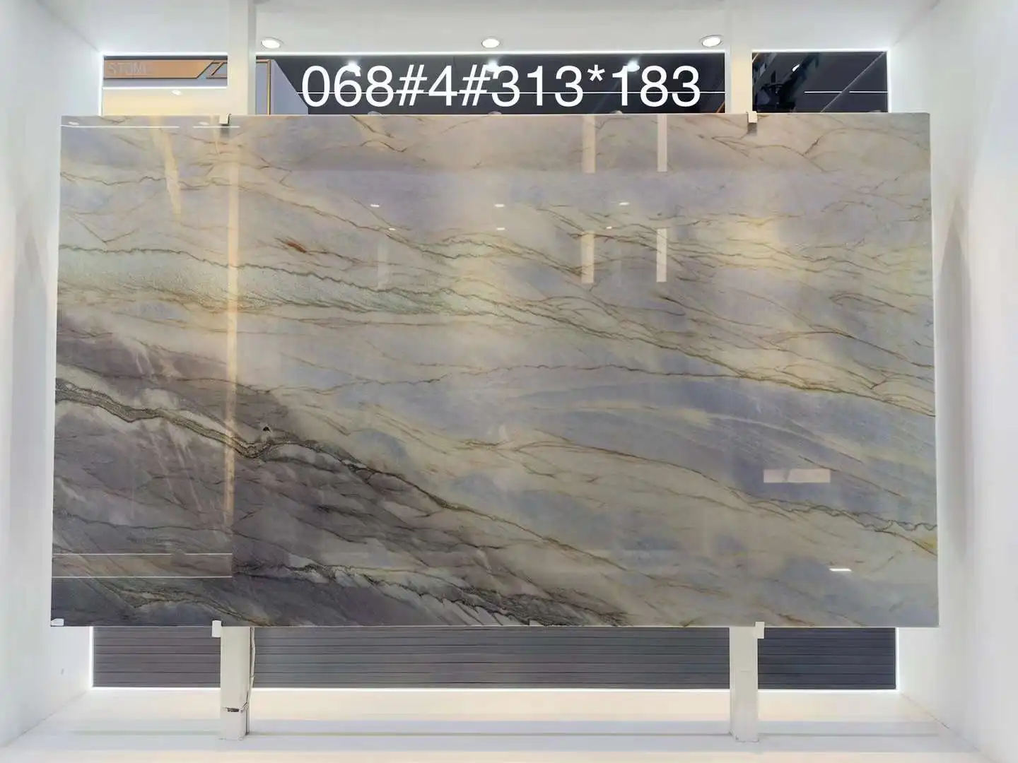 Sea Blue Quartzite Wall Slab Flexible Stone Slab For Wall Decoration ...