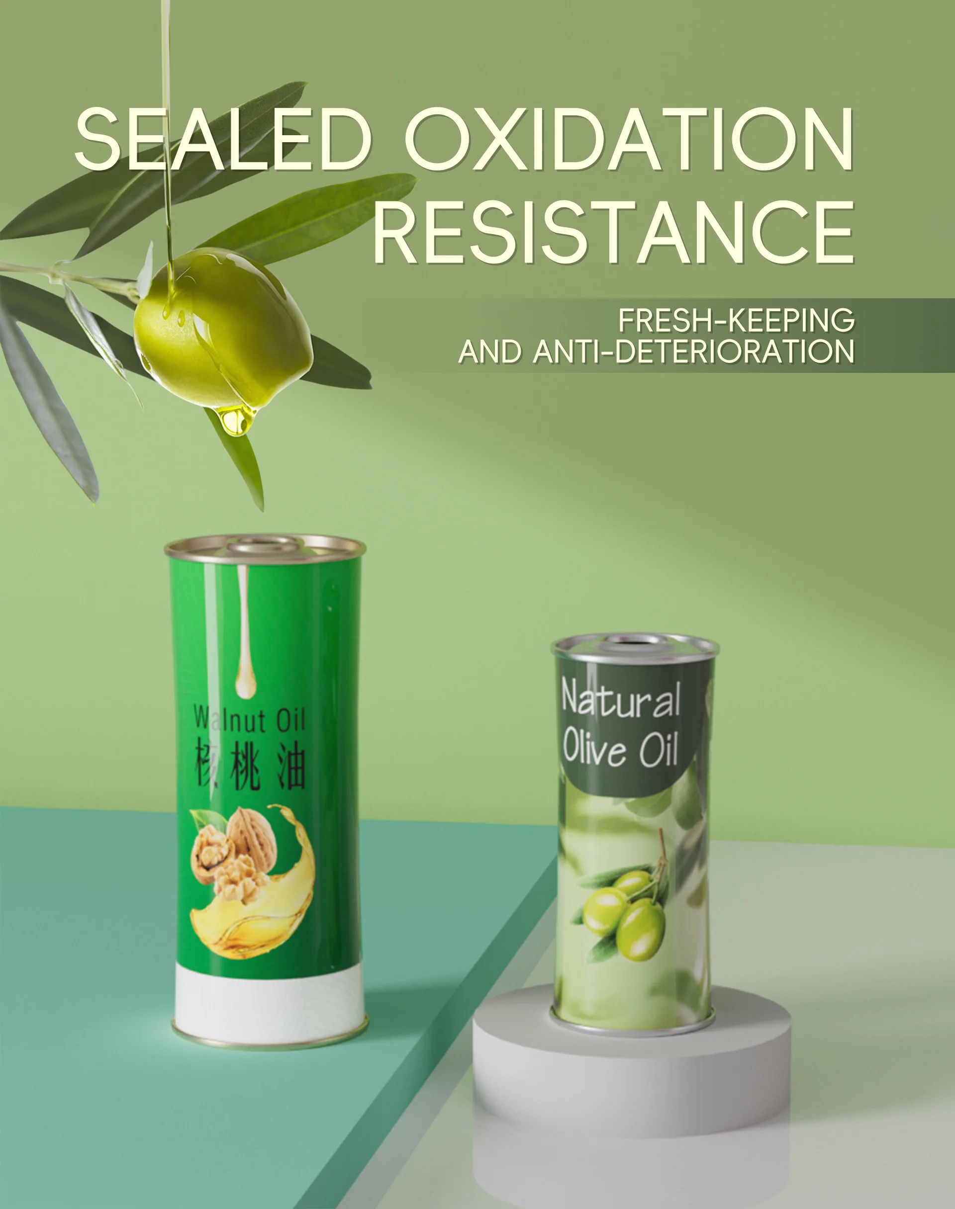 4L Empty Tin with Lid for Olive Oil - Ideal for Kitchen