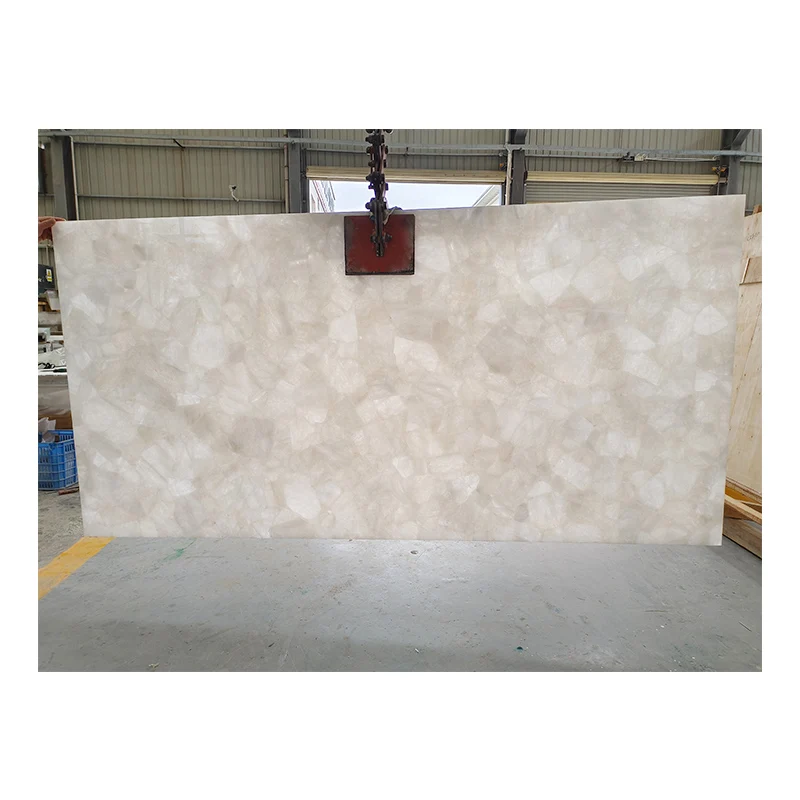 Custom Backlit Luxury Marble Translucent White Crystal Quartz Stone Bar ...