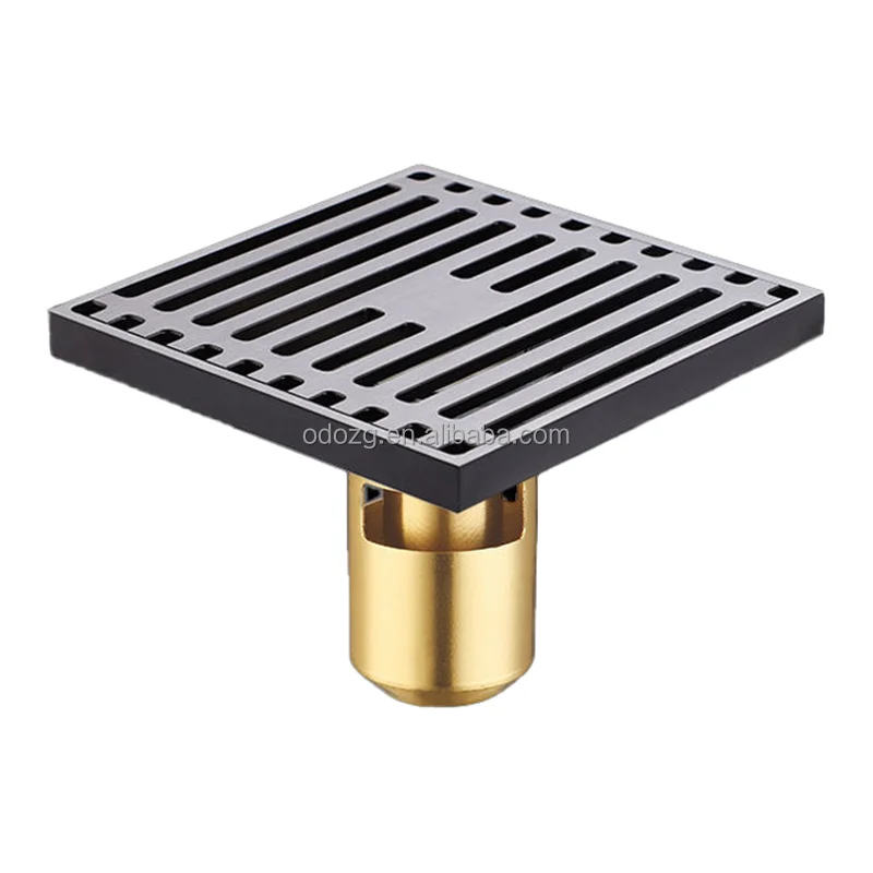 Bathroom Square Grating Linear Floor Drain In Stainless Steel 304 Clean ...