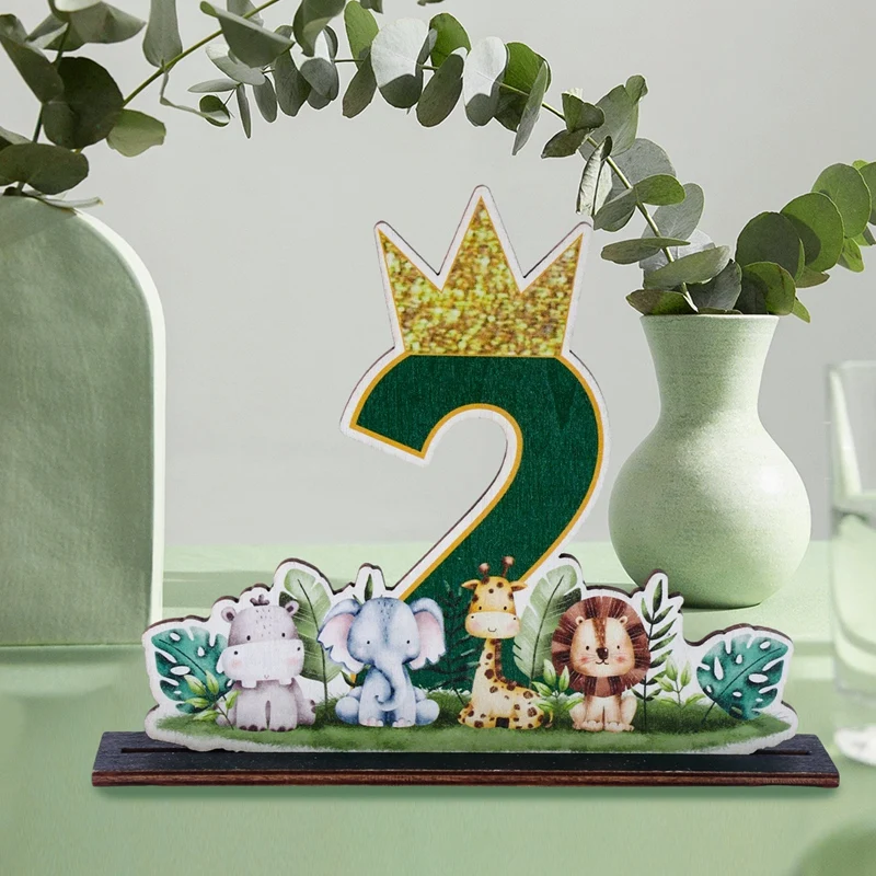 Woodland Animals Wood Table Centerpieces With Wood Base Cute Forest ...