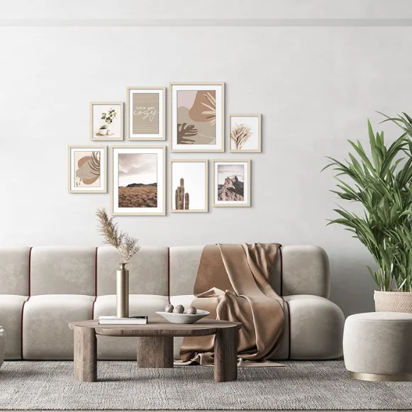 Shop Our Modern Neutral Gallery Wall Frame Set for Home Decor