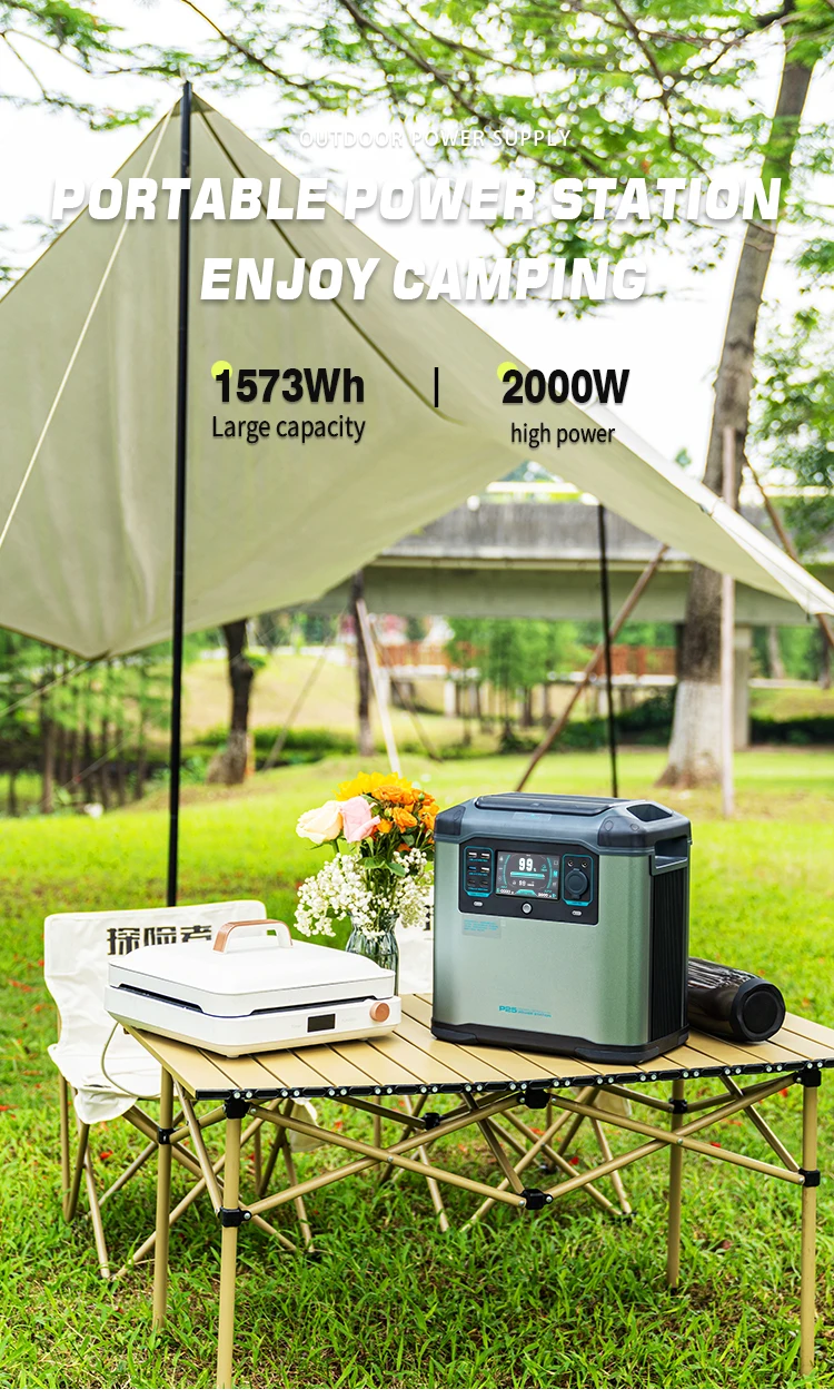 2000w Portable Power Station Portable Solar Generator Solar Panel Optional With 2000w Ac Outlets ...