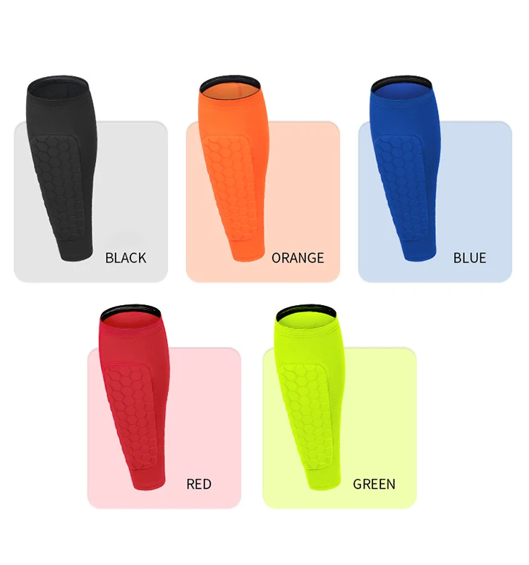 Custom Logo Honeycomb Shin Guard Anti-collision Calf Brace Elastic ...