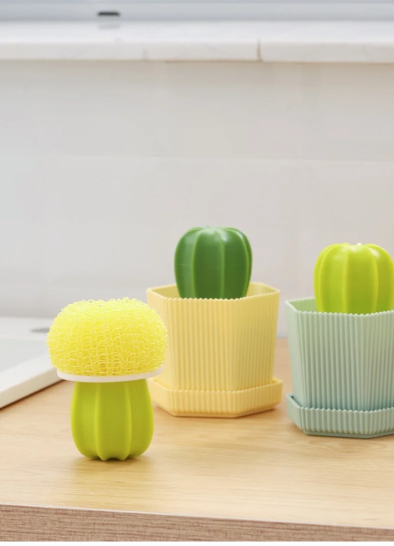 Cactus Shaped Kitchen Brushes - Efficient Cleaning Tools