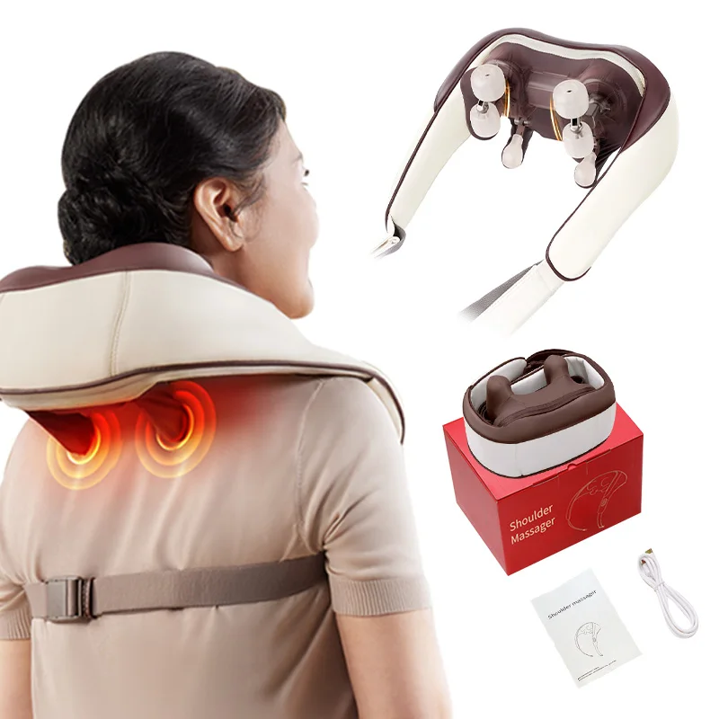 Leercon Electronic Neck And Shoulder Hot Rub Acupressure Smart Neck Massager Can Be Recharged To