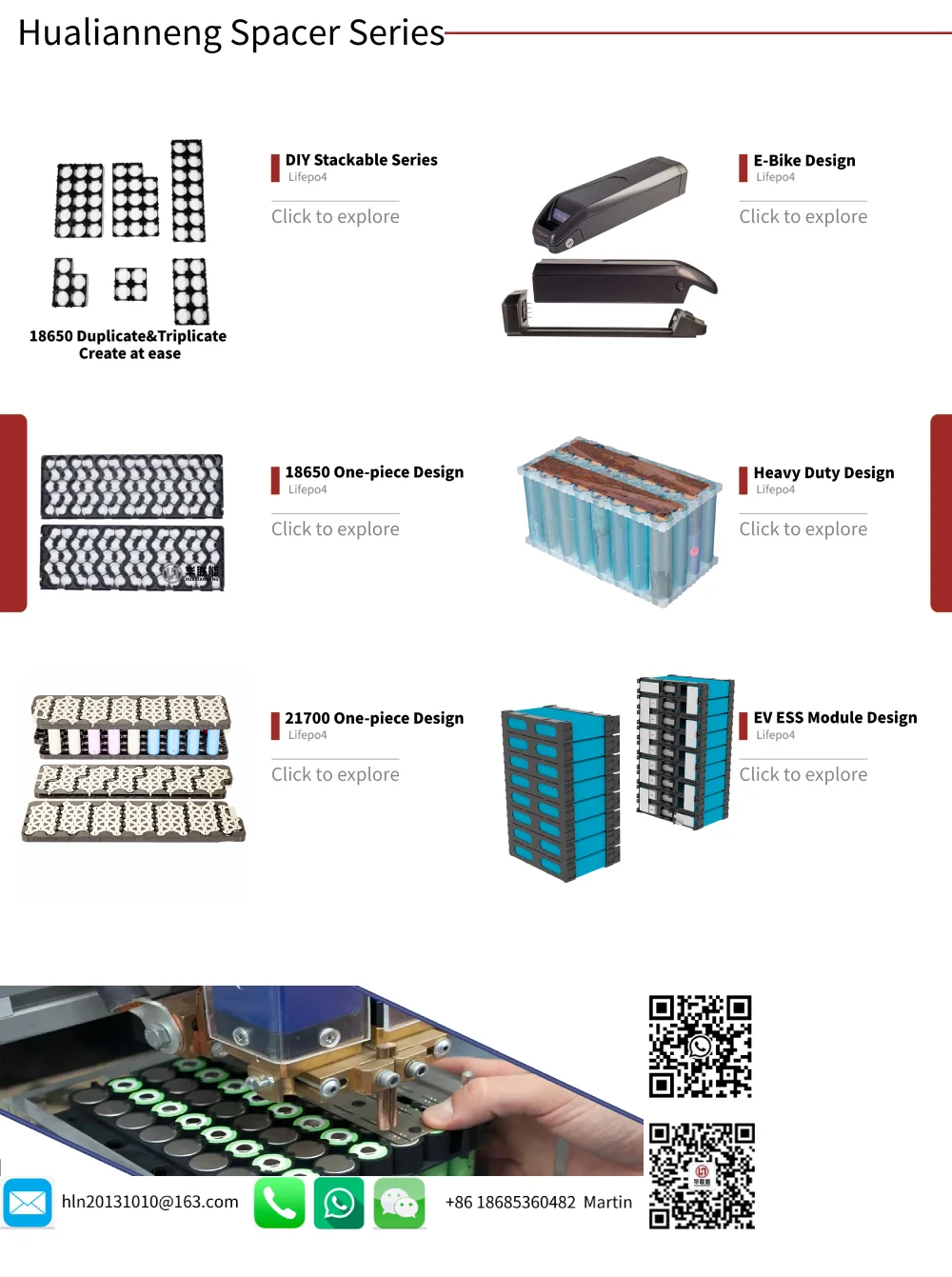 Hln 18650 21700 26650 32700 Battery Bracket Cells Holder Spacer Fire ...