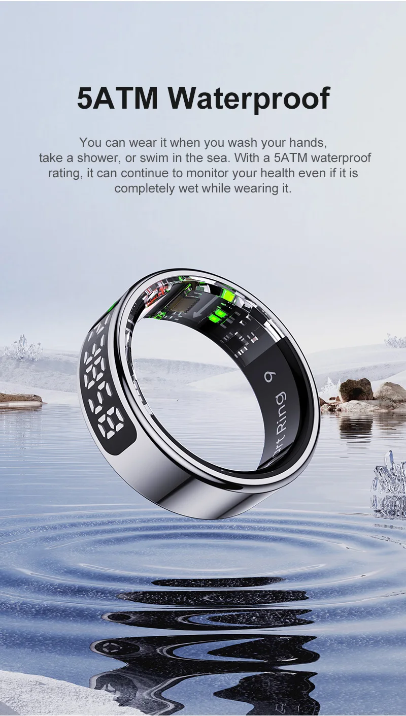 SHR Ring Titanium Smart Health Ring - Advanced Monitoring