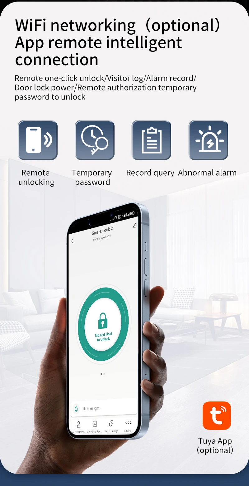 Glomarket Tuya Ttlock Smart Sliding Door Lock Waterproof Intelligente ...