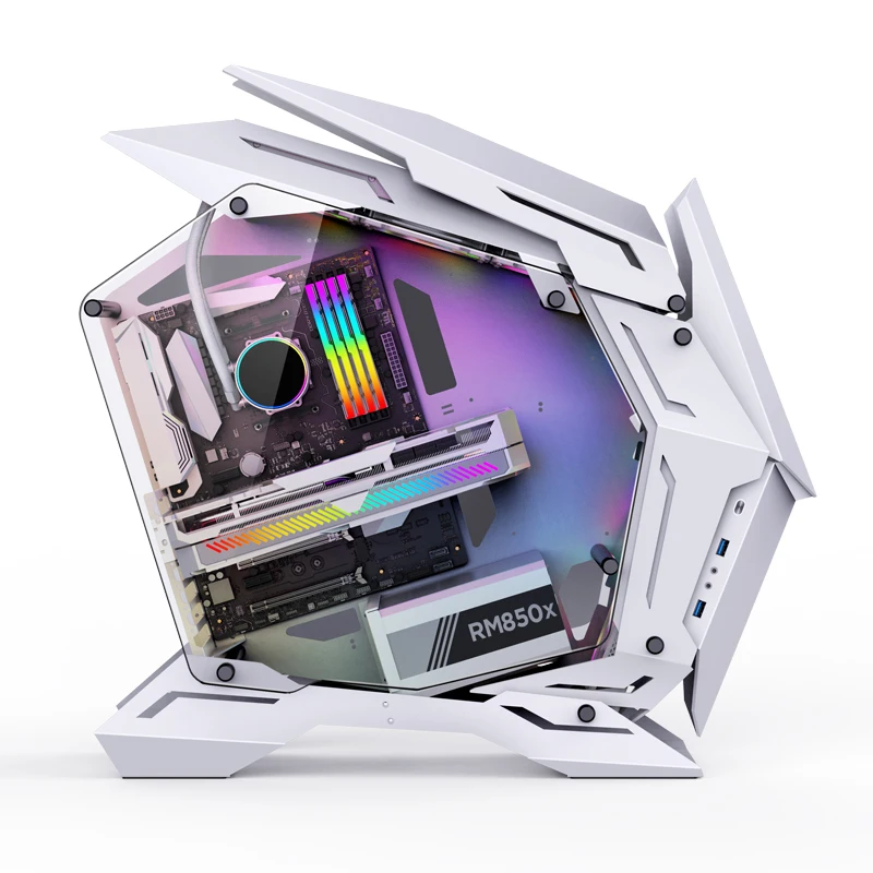 New Arrival Js Mod3 White Rgb Middle Towergaming Case Support Eatx/atx ...