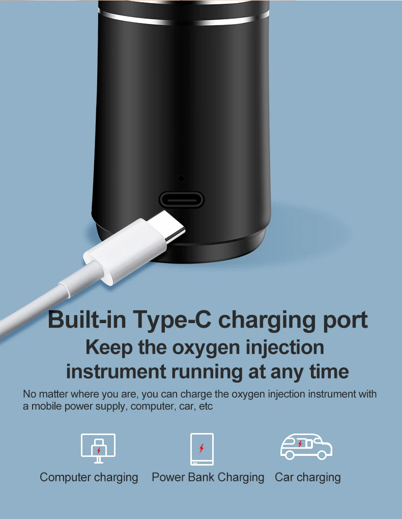 Hand Held Nano Oxygen Injector Spray Beauty Equipment Popular Skin ...