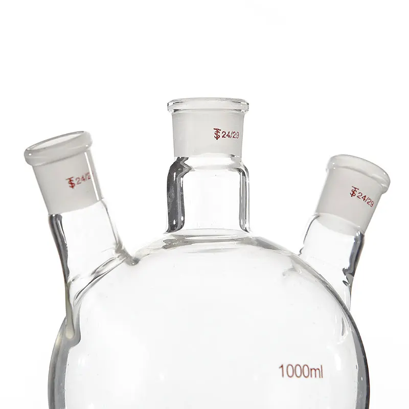 Lab 10000 20000ml Glass Round Bottom 3 Three Neck Boiling Flask With 2 Two Parallel Straight ...