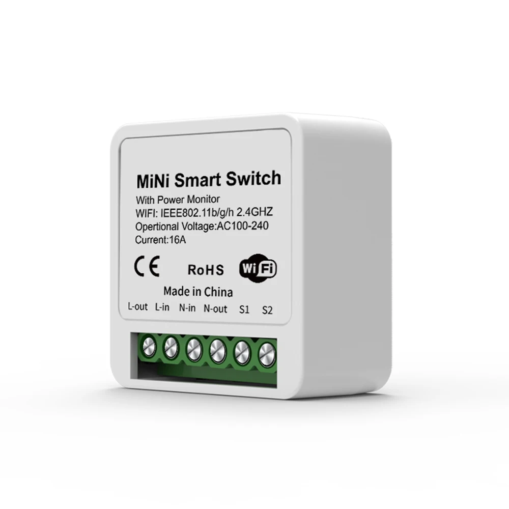 Tuya Smart Switch WiFi Relay With Power Monitor Module Home 16A Timing ...