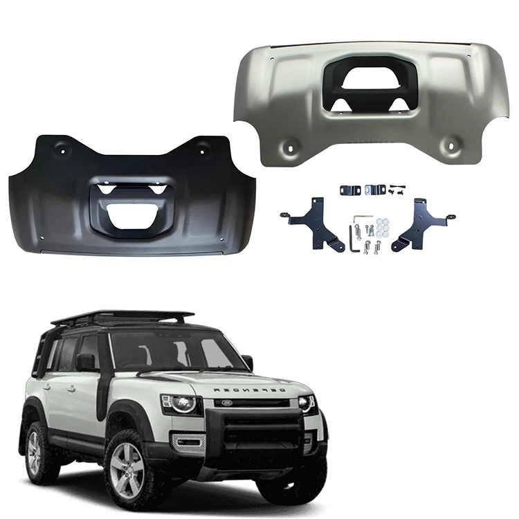 Aluminum Car Front Undershield Black Skid Plate for Land Rover Defender ...