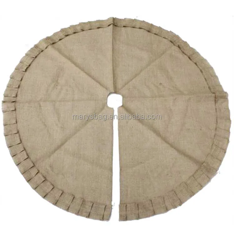 Jute Tree skirts with ruffled finished edges| Alibaba.com