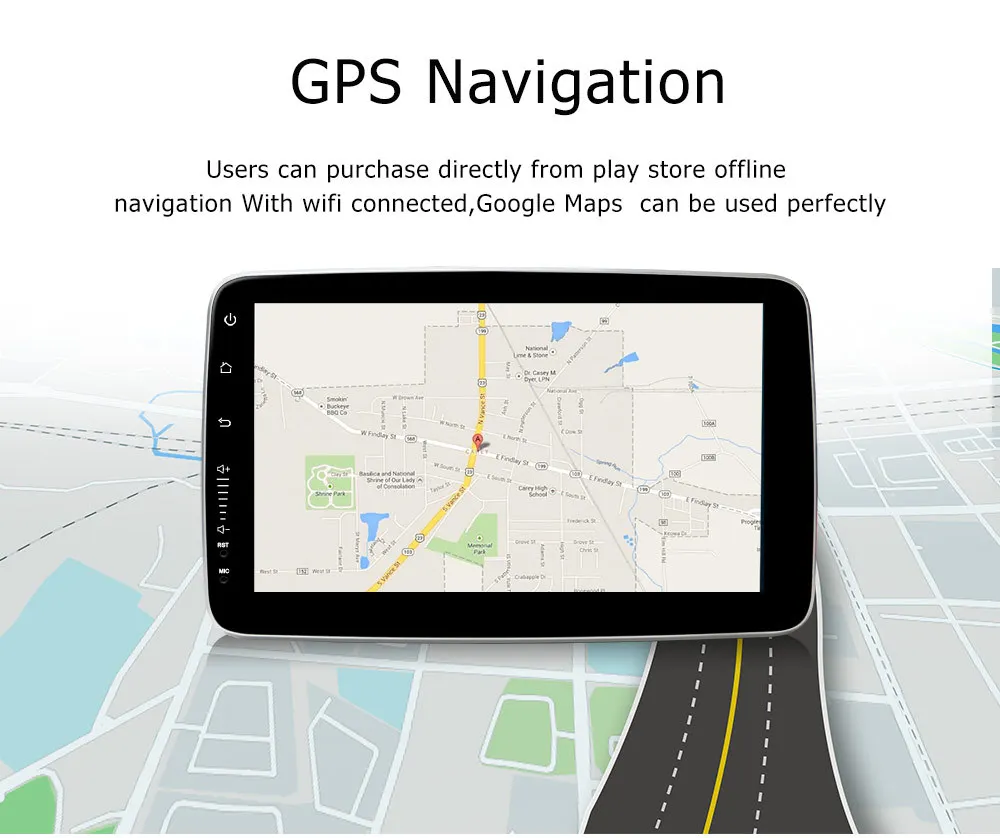 Bbzl 10 Inch 1 Din Android 13 Touch Screen Car Radio Stereo Dvd Player ...