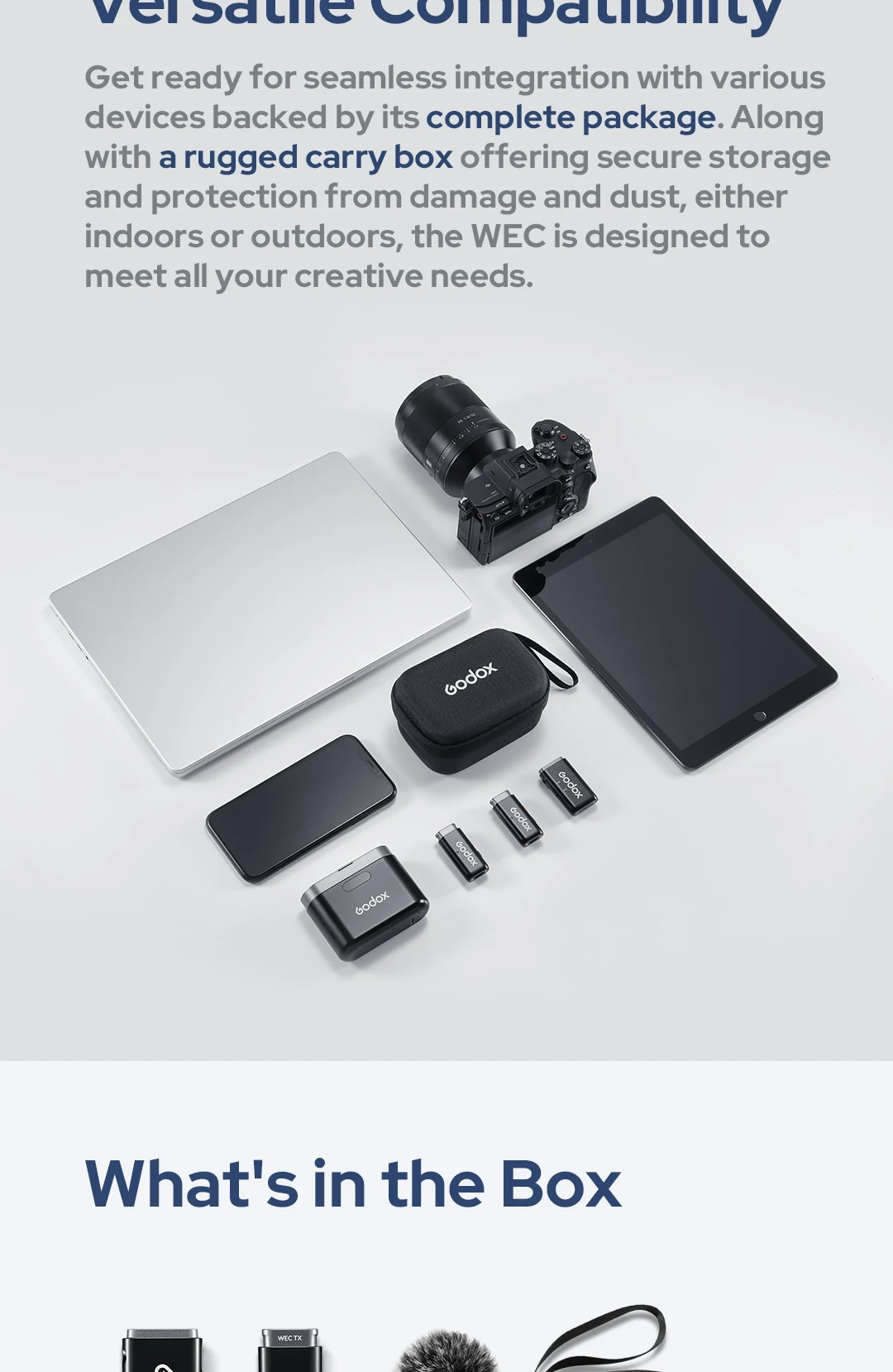 Godox Microphone Wec Kit2 2.4g Portable Wireless Stereo Lavalier ...